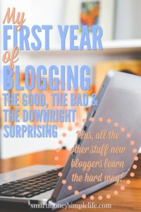 My First Year of Blogging - Smart Money, Simple Life