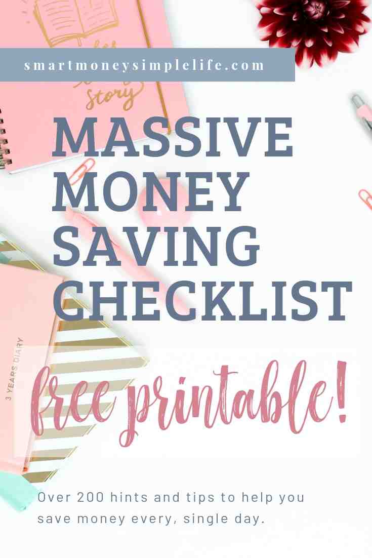 Massive Money Saving Checklist - Smart Money, Simple Life