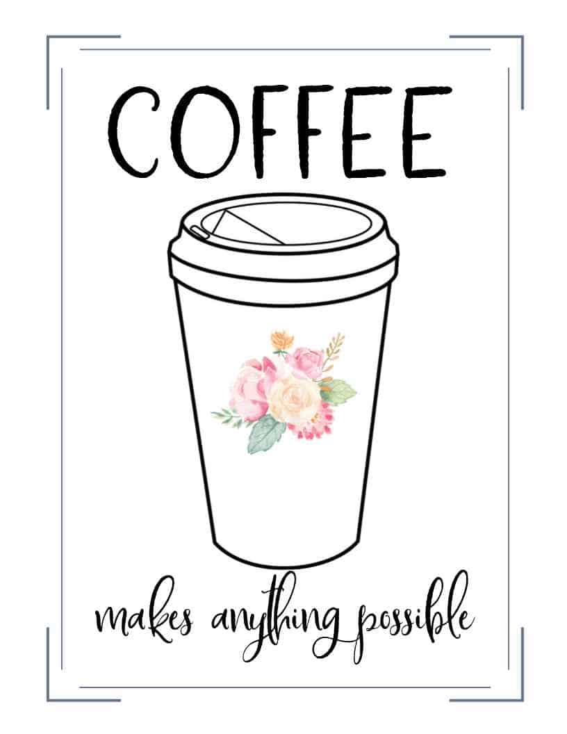 10 Best Free Printables - Coffee Theme - Smart Money, Simple Life